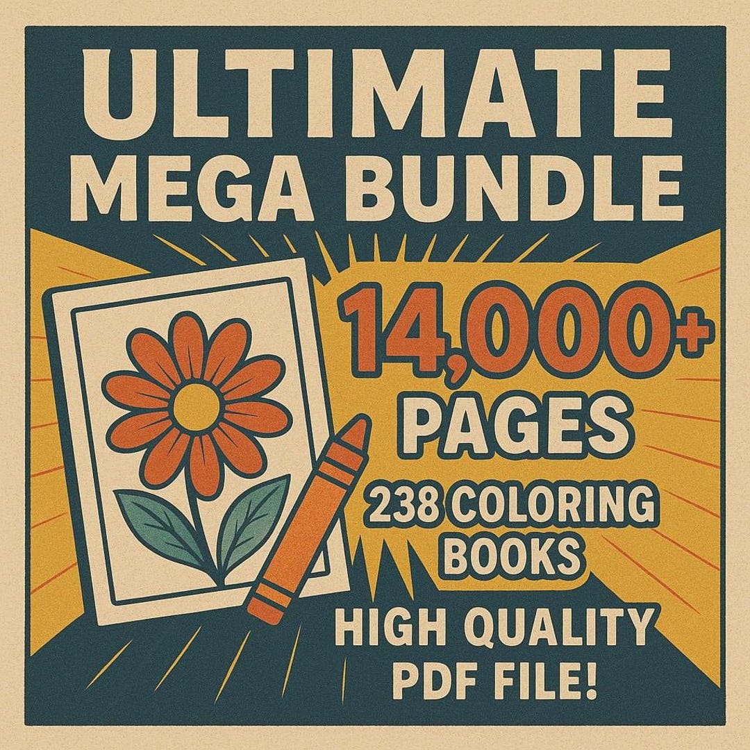 14000+ Mega BUNDLE Coloring Pages, Coloring Pages Bundle, Girl Moments ...