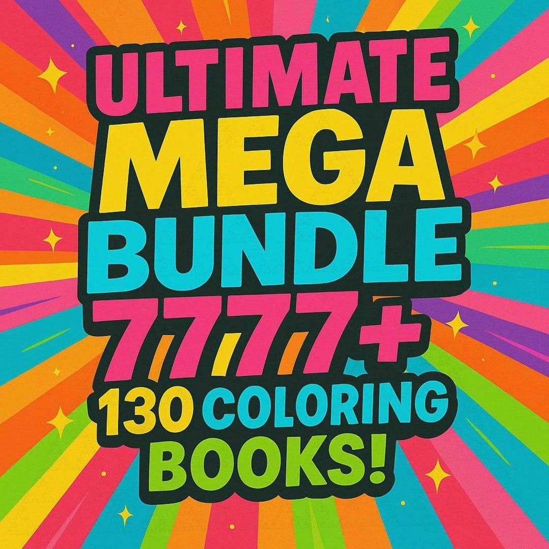 7777+ Mega BUNDLE Coloring Pages, Coloring Pages Bundle, Girl Moments ...