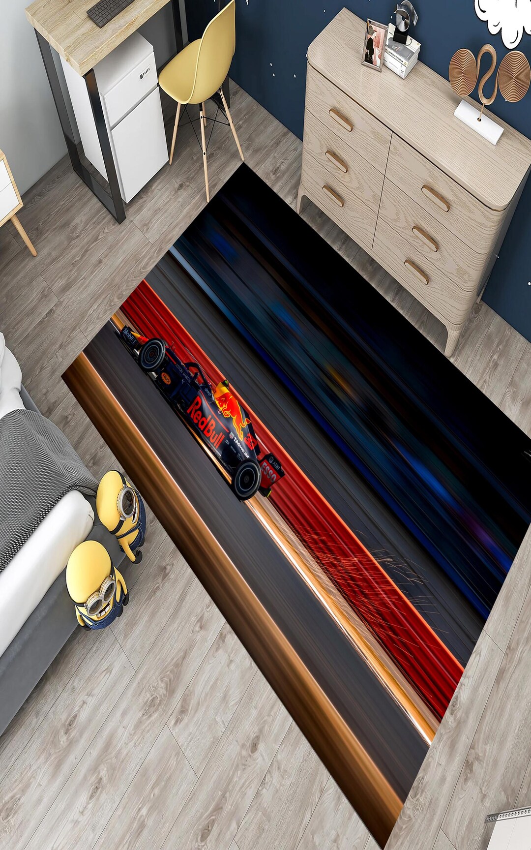 Formula 1 Wool Rug – Modern Hand-woven Race Car Carpet - Etsy