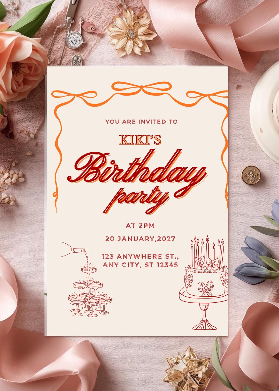 Editable Invitation Template | Canva Invitation | Instant Download ...