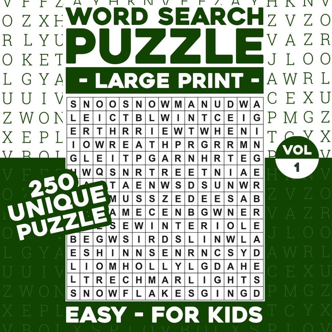 Word Search Puzzle Book for Kids PDF – 250 Easy Puzzles Vol 1 | 253 ...