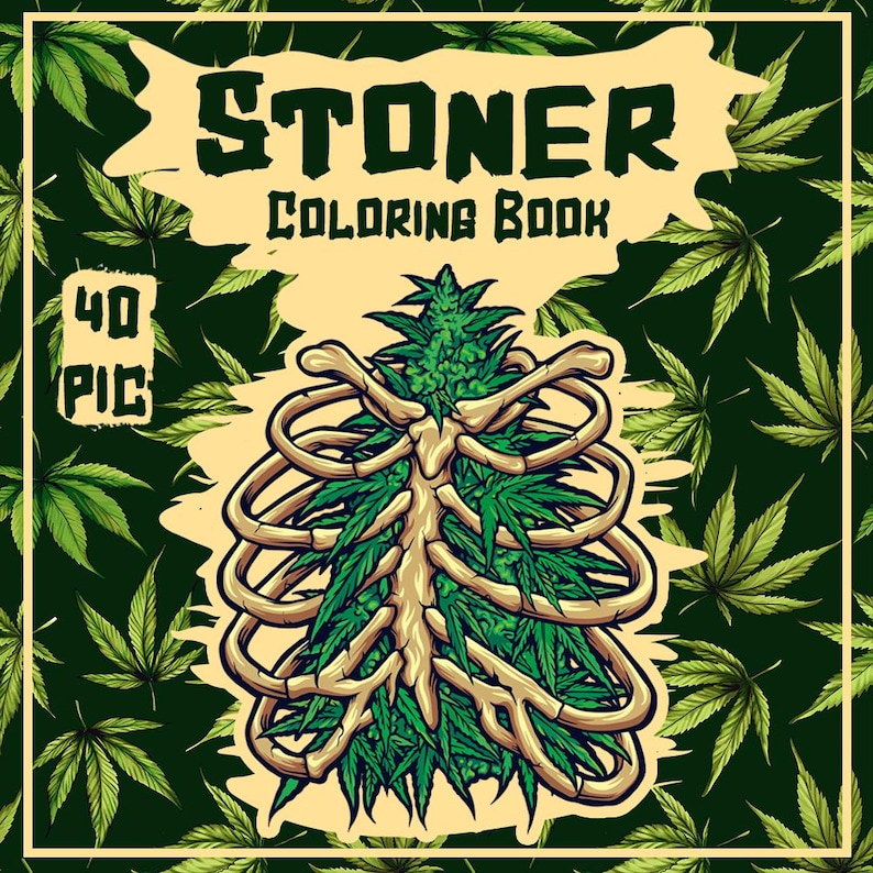 Trippy Weed Coloring Book PDF – 40 Psychedelic Designs for High Adults ...