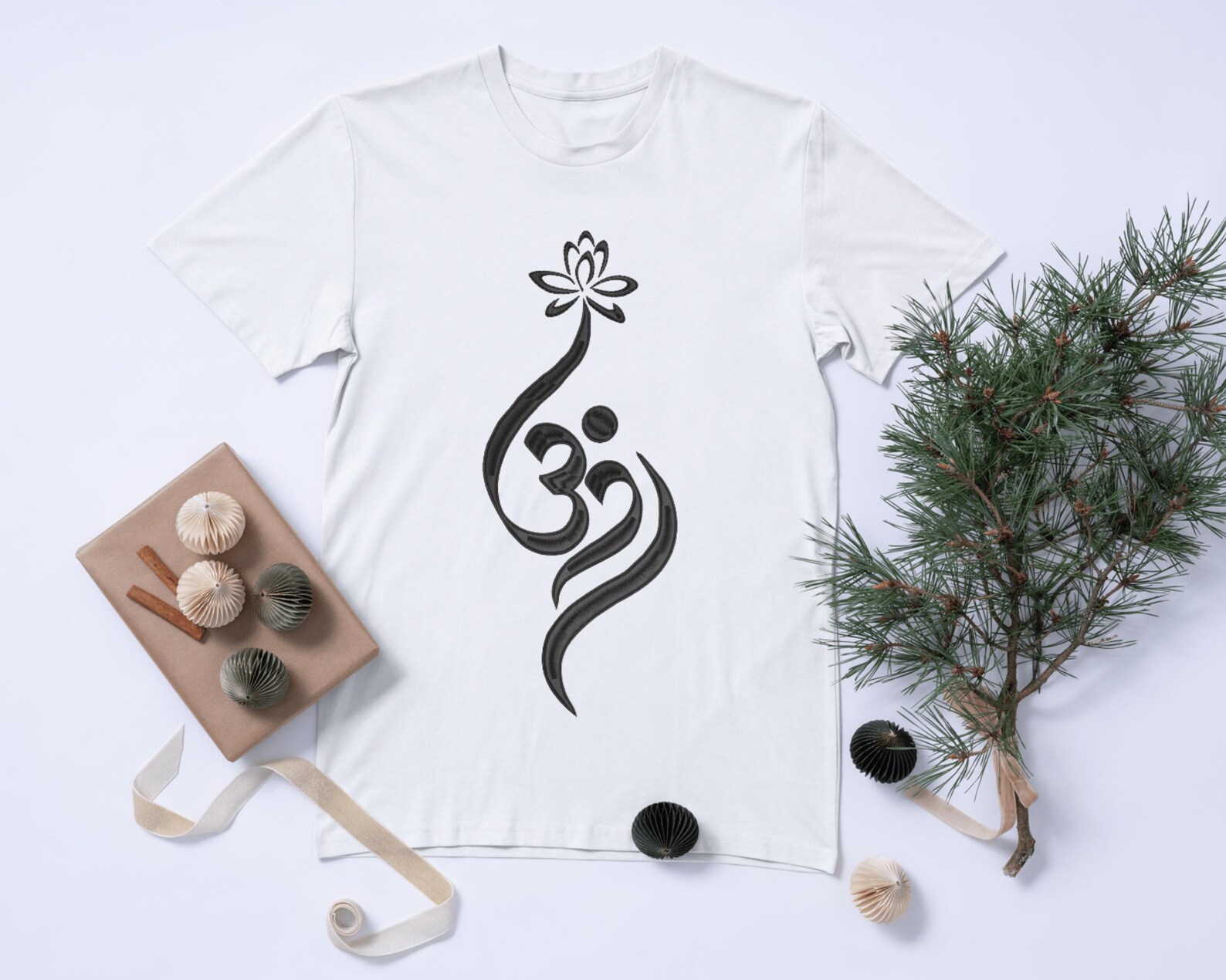 Om Symbol Yoga Embroidery Design | Spiritual Balance & Wellness ...