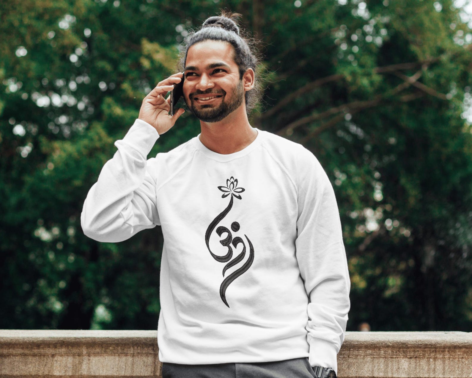 Om Symbol Yoga Embroidery Design | Spiritual Balance & Wellness ...