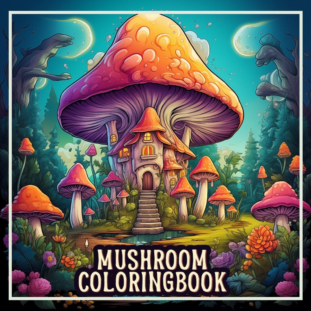 Magical Forest Mushroom Coloring Book: 50 Enchanted Designs (PDF ...