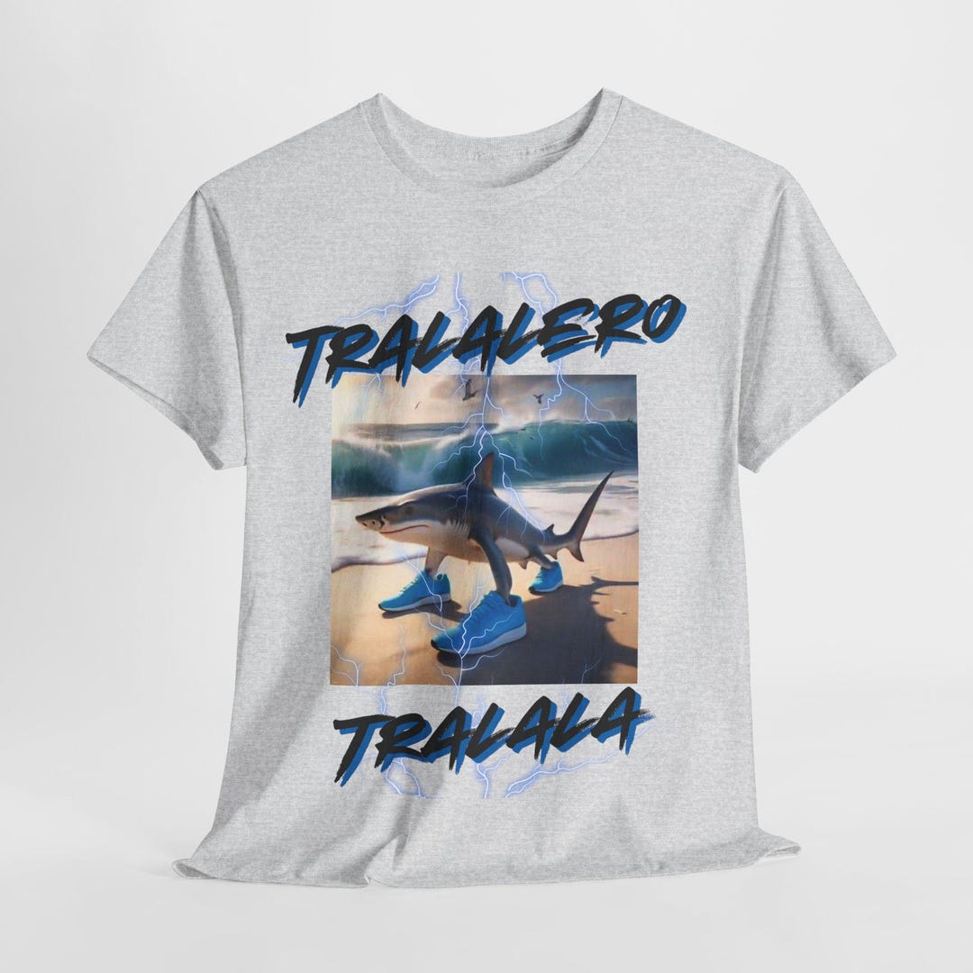 Tralalero Tralala Funny Shark Meme Shirt, Italian Brainrot, Viral ...