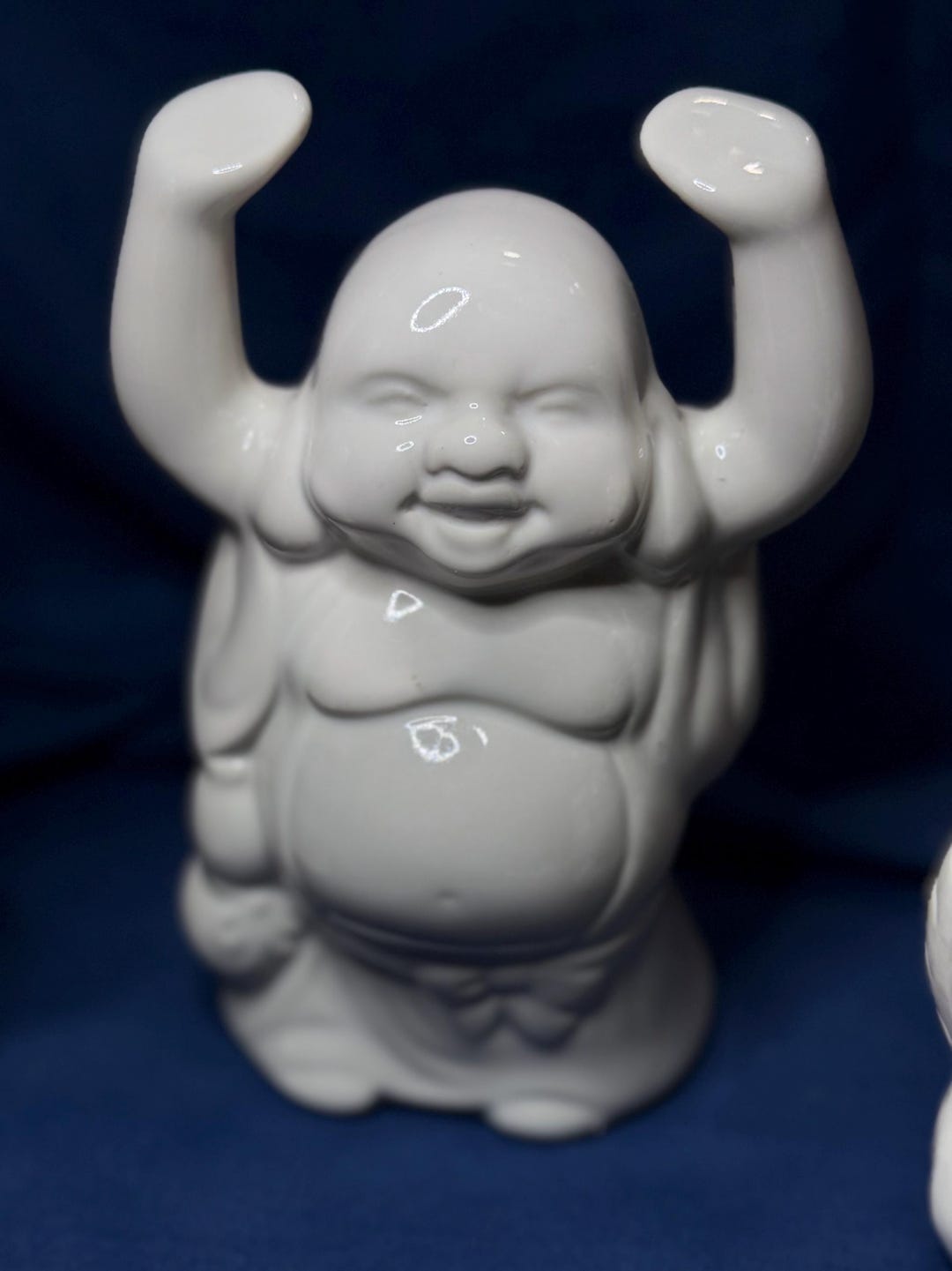 Vintage White Porcelain Happy Buddha Tiki Mug Vase 6.5" - Etsy