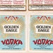1940s Golden Eagle Vodka Bottle Labels - Meadowlawn, Kentucky - Antique ...