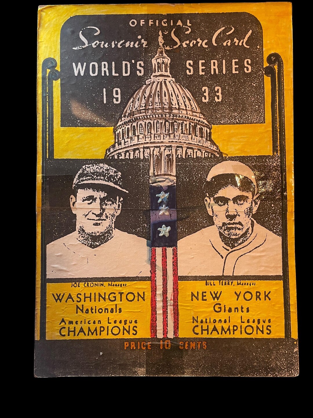 1933 Poster Ad for World Series Souvenir Scorecard -washington ...