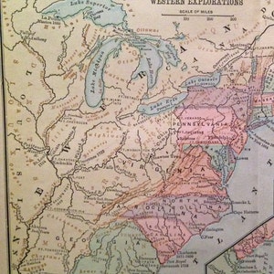 1885 "map to Illustrate Development of the Colonies and Early Western ...