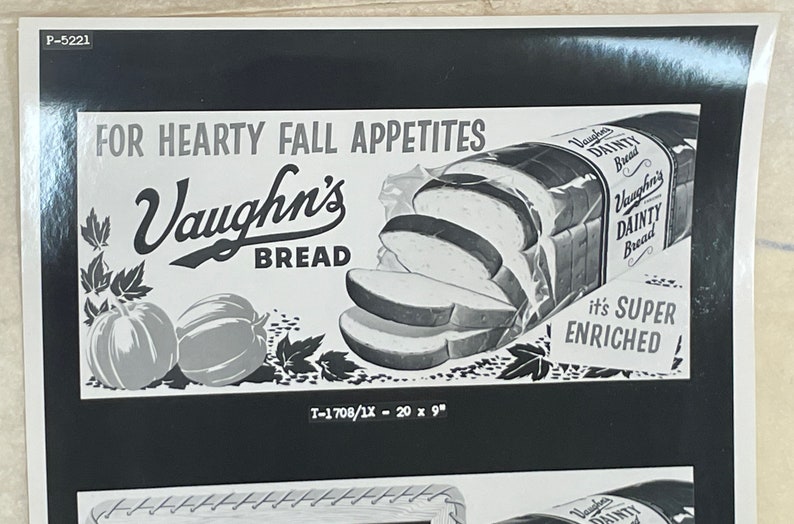 1960s - Original- Vintage - Vaughn's Bread - Advertising Photographs ...
