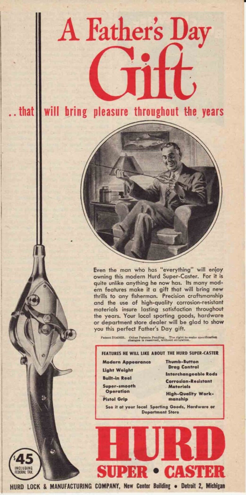Say "happy Father's Day" With This Great Vintage Fishing Advertisement ...