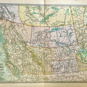 1902 Canadian Maps Century Atlas Maps of Manitoba - British Columbia ...