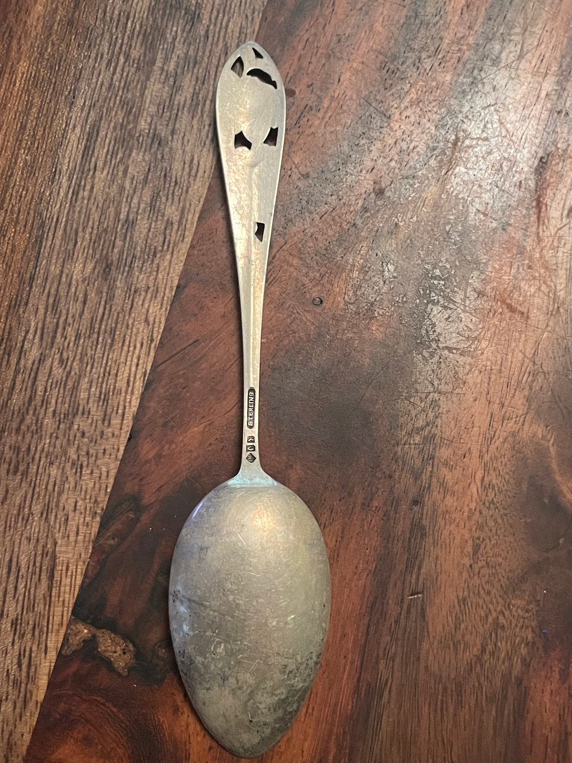 1940s-50s Honolulu Sterling Silver Souvenir Spoon Beautiful Relief ...
