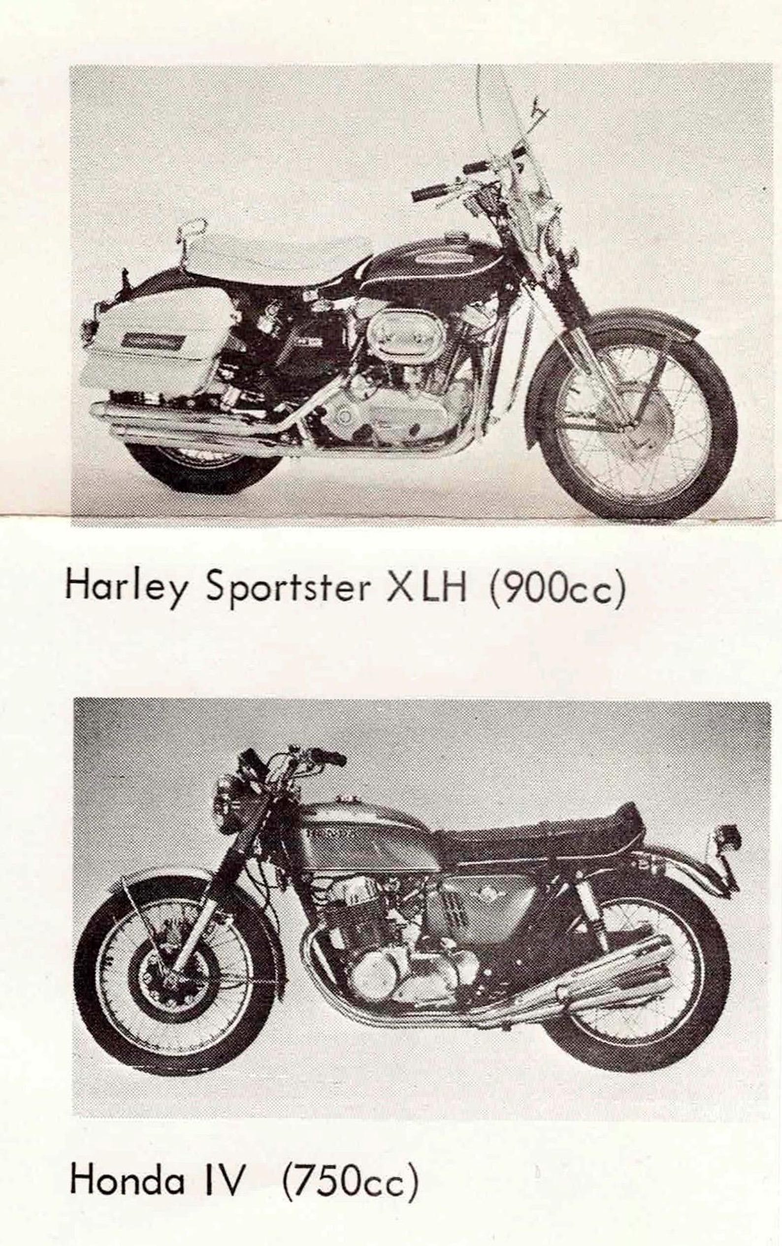 Photo Sheet of Classic Motorcycle Models From the 1950s-1970s - Harley ...