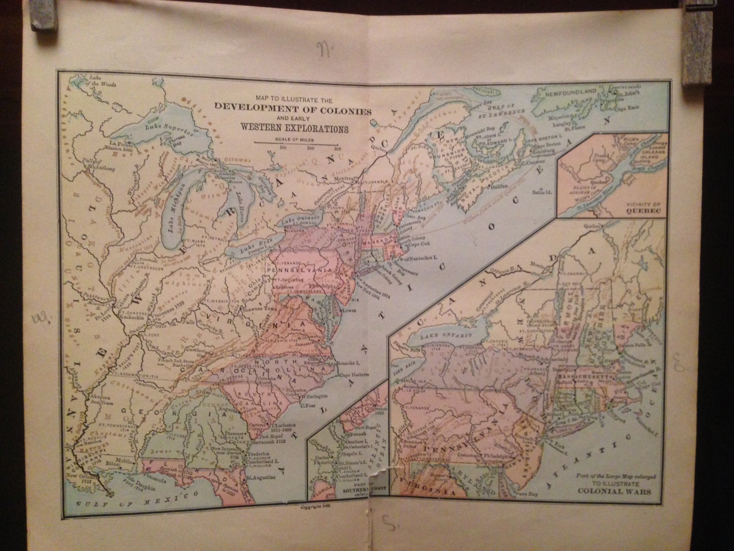 1885 Map of Colonies, Western Exploration by A. S. Barnes - Etsy