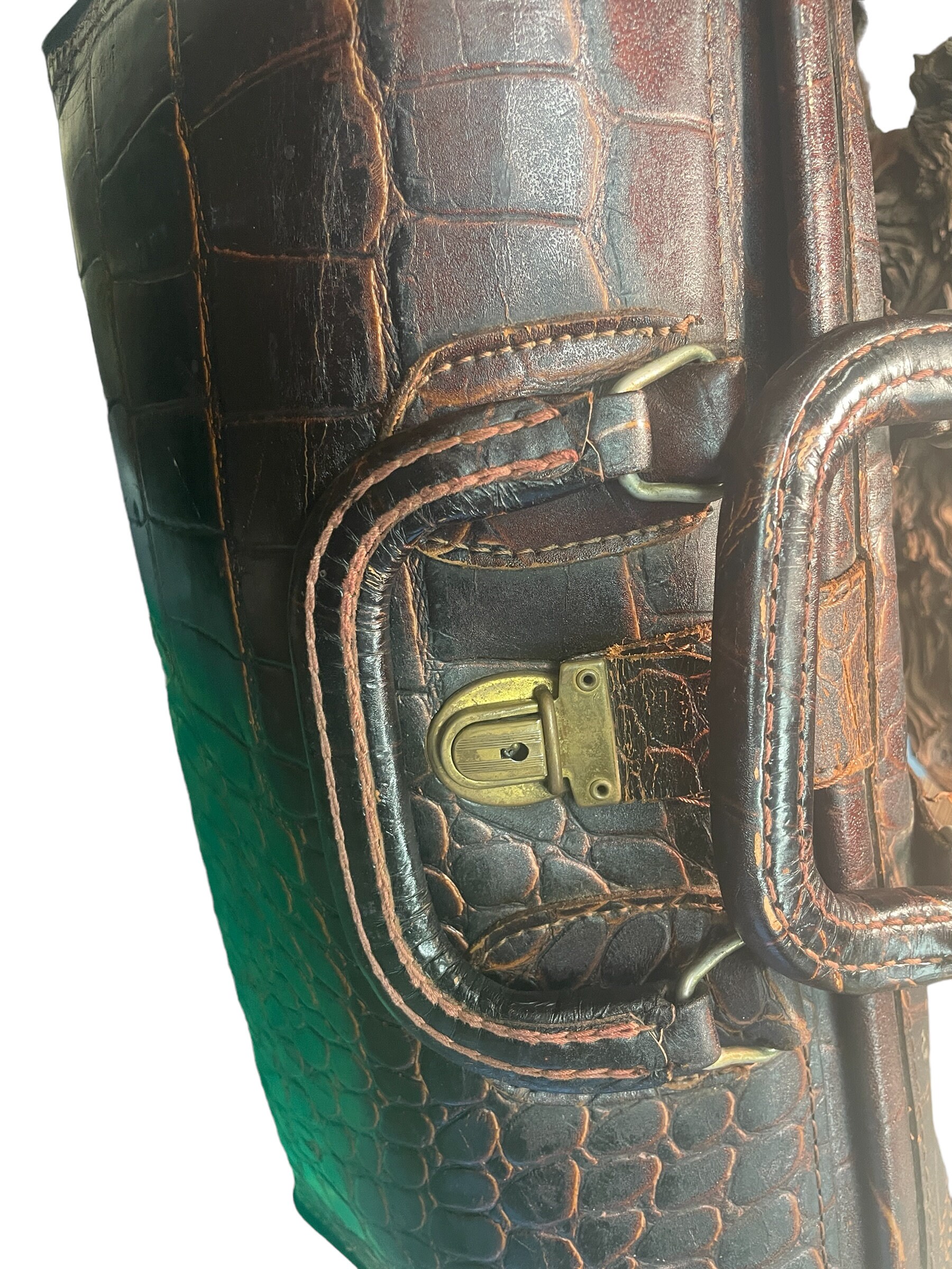 Antique Alligator Doctor Bag Large Scales by HOMA KRUSE Excellent ...