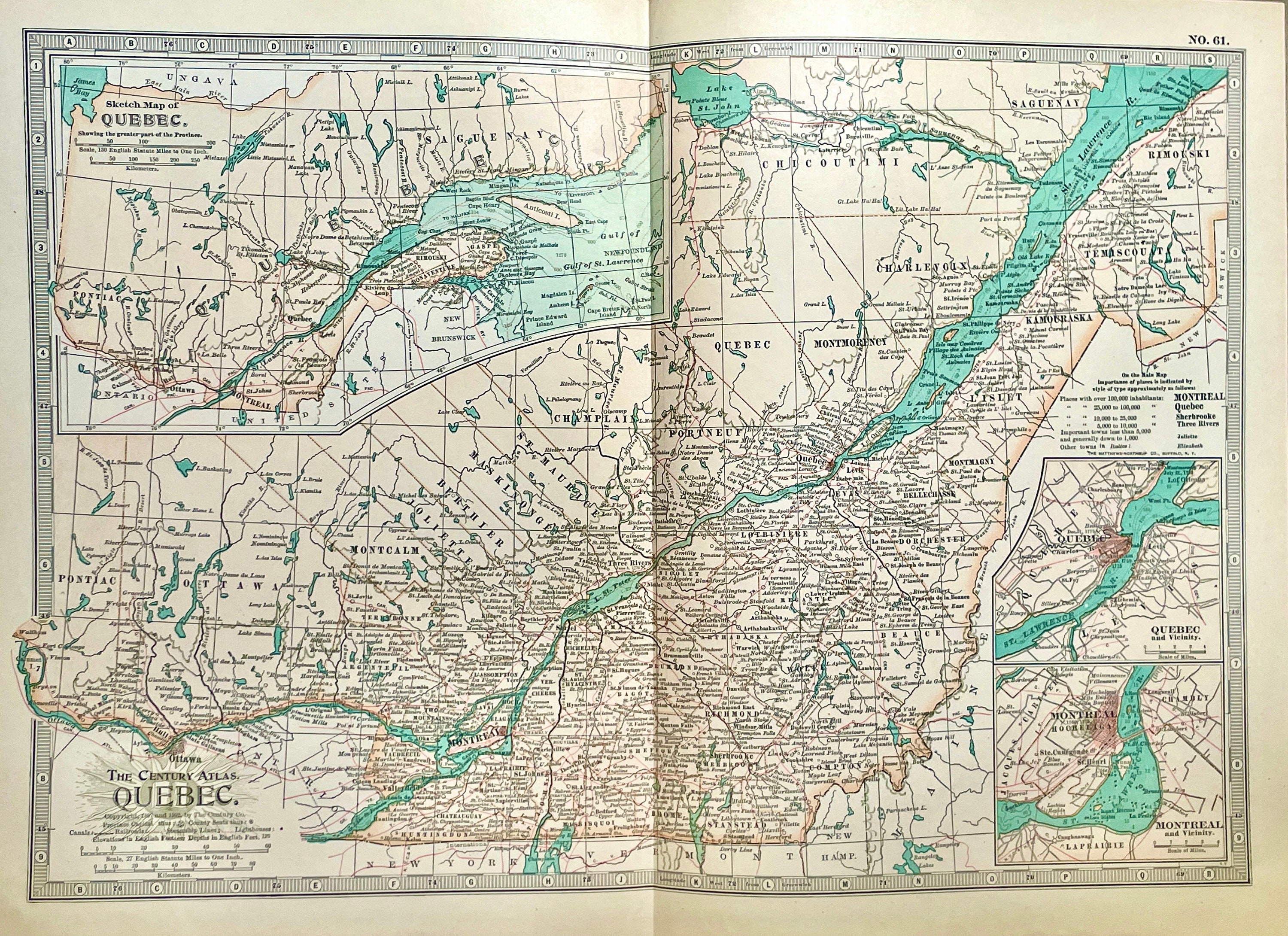 1902 Canadian Maps Century Atlas Maps of Manitoba British Columbia ...