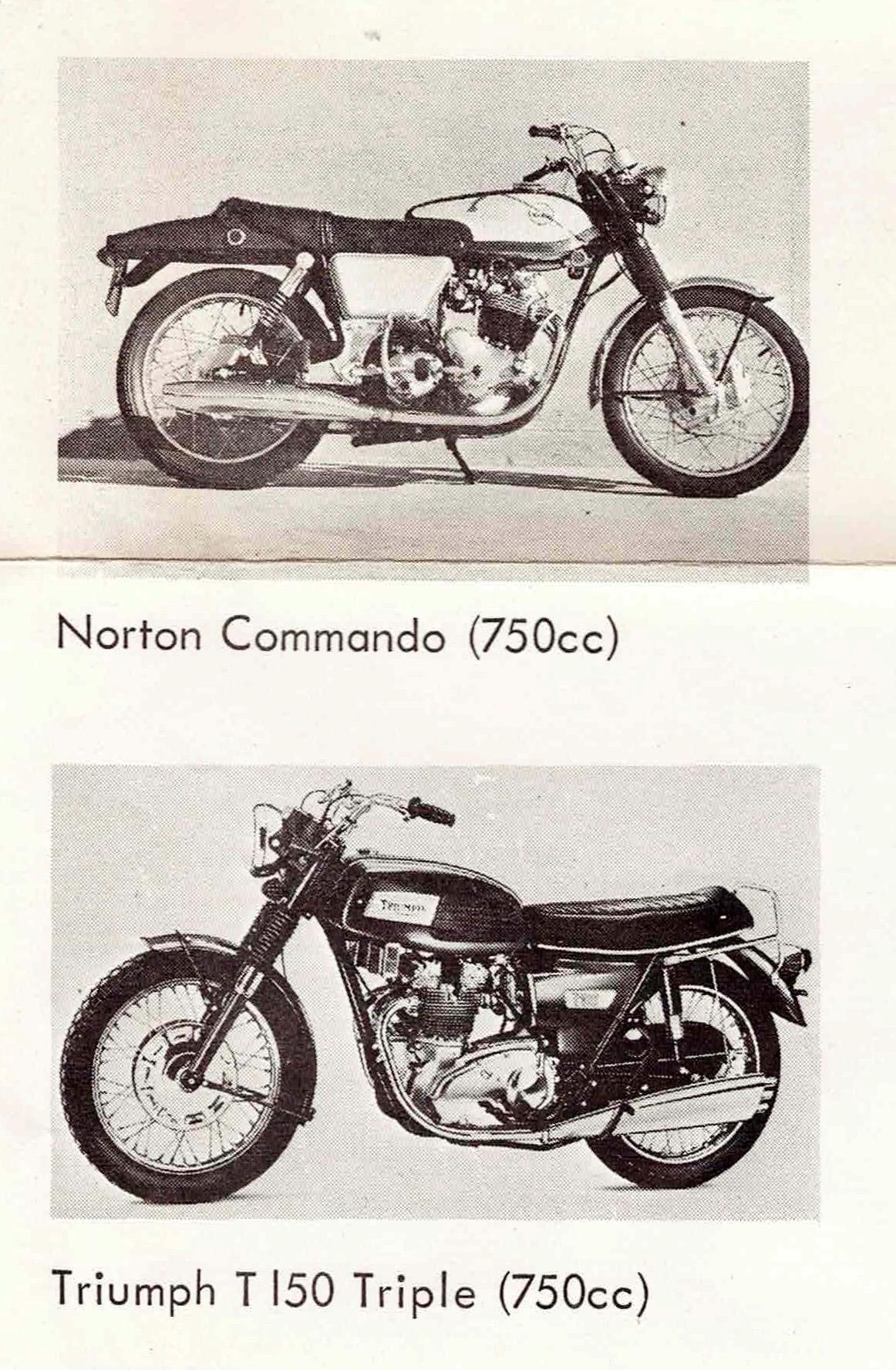 Photo Sheet of Classic Motorcycle Models From the 1950s-1970s - Harley ...