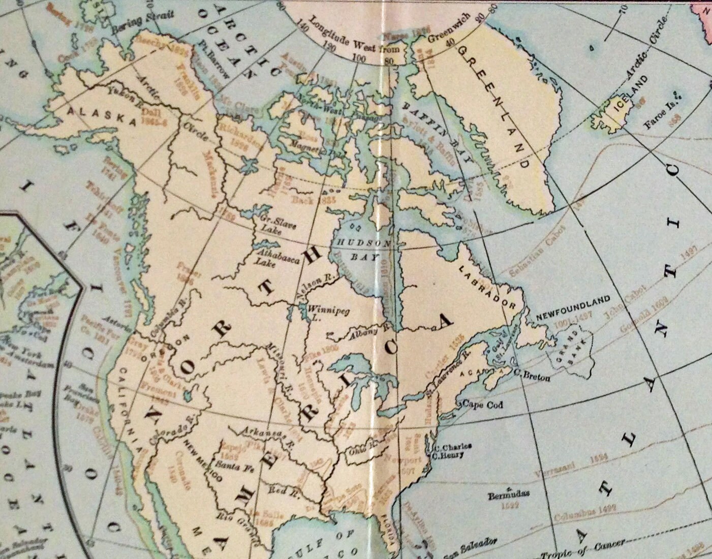 1885 map to Illustrate Early Voyages and Discoveries of - Etsy