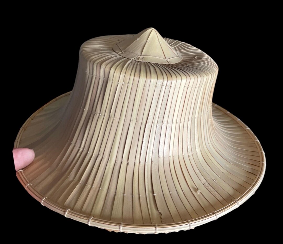 Thai Farmer Hat Hand Woven Palm Leaves & Bamboo - Etsy