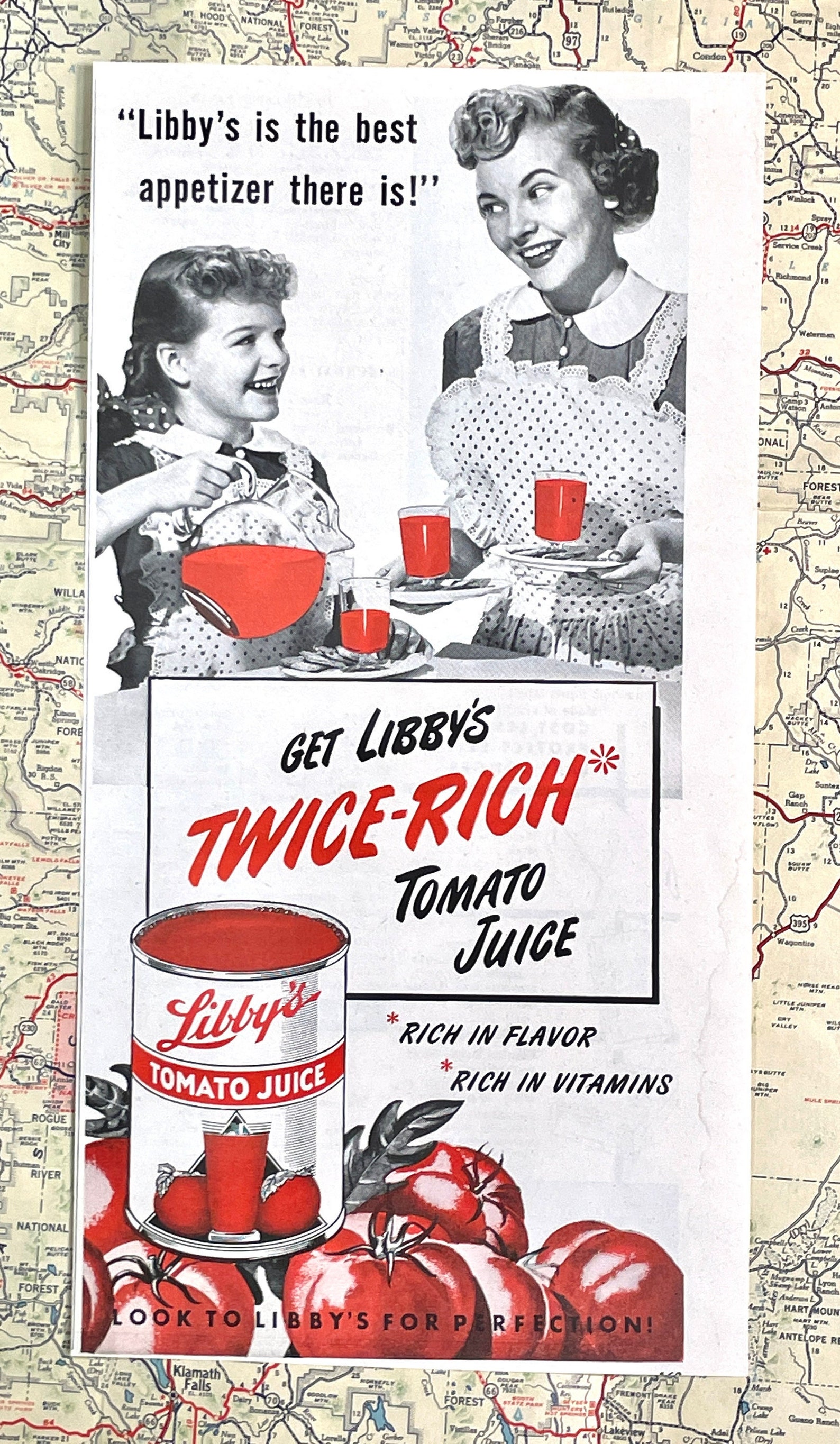Get Libby's Twice-rich Tomato Juice Vintage, 1940's Advertisement - Etsy