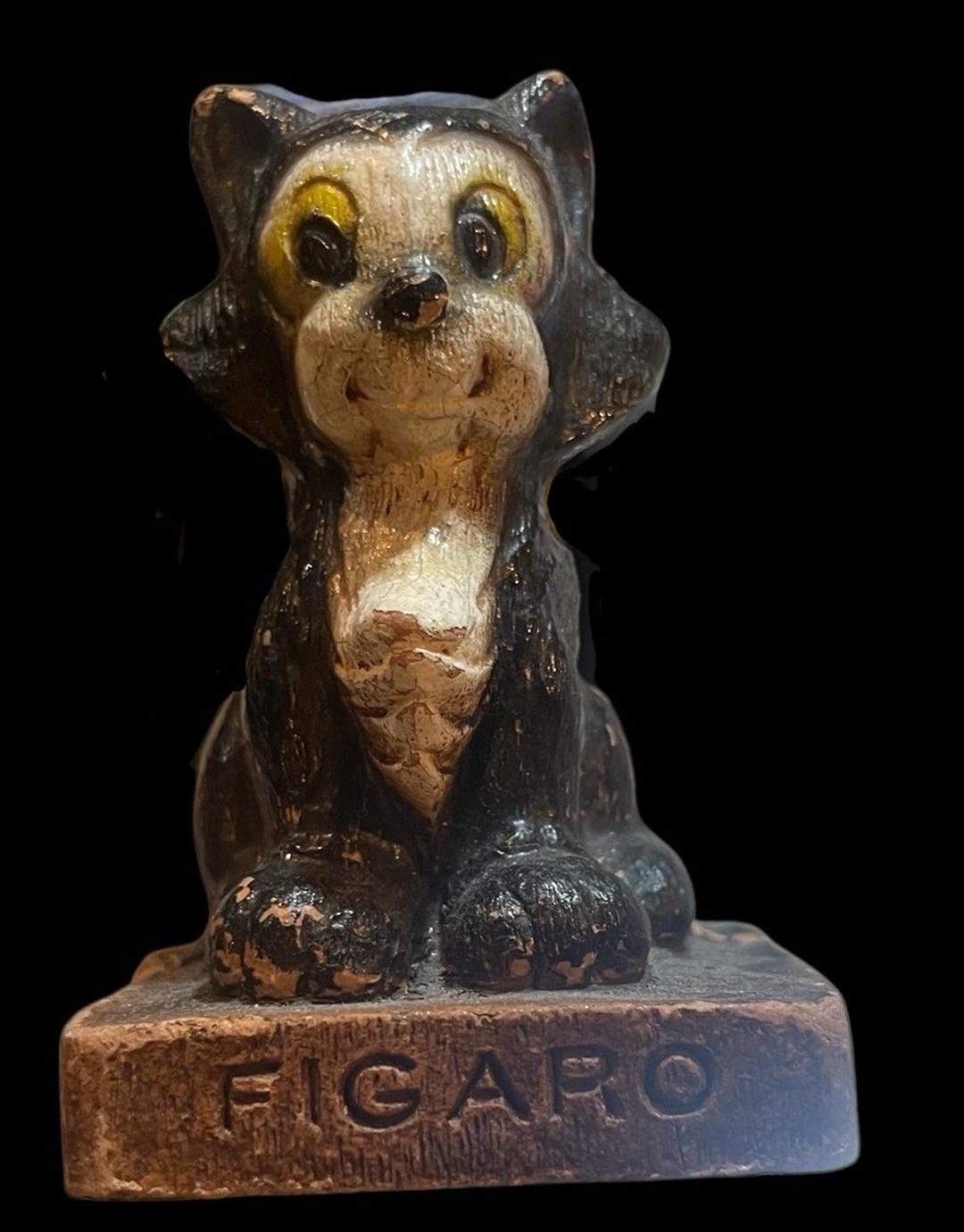 1940 Walt Disney "figaro" the Cat From Pinocchio - Chalkware Figurine ...