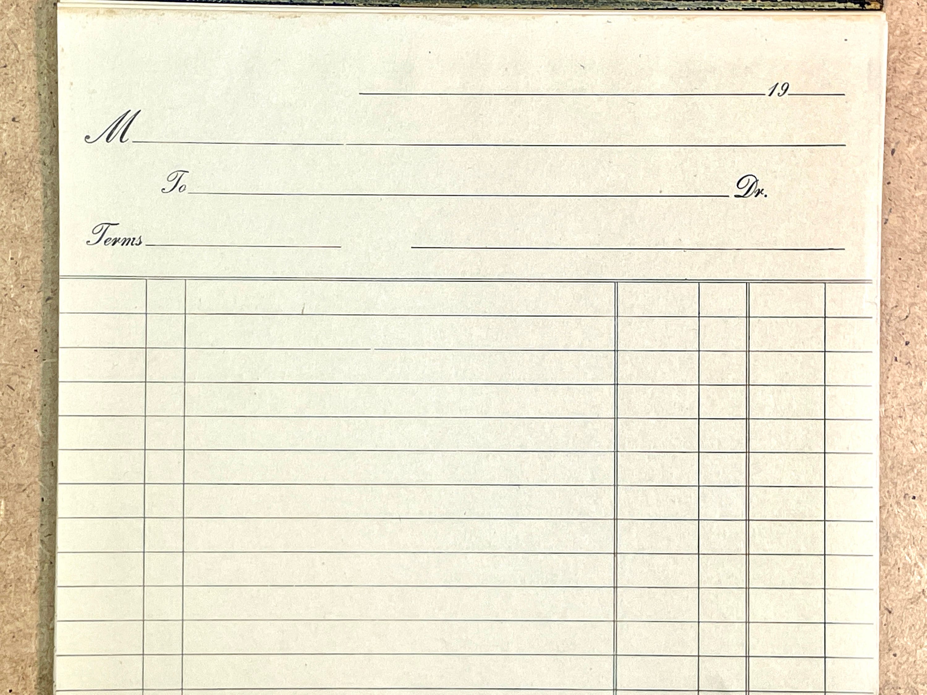 Vintage 1950's Billhead Blank Forms - Etsy