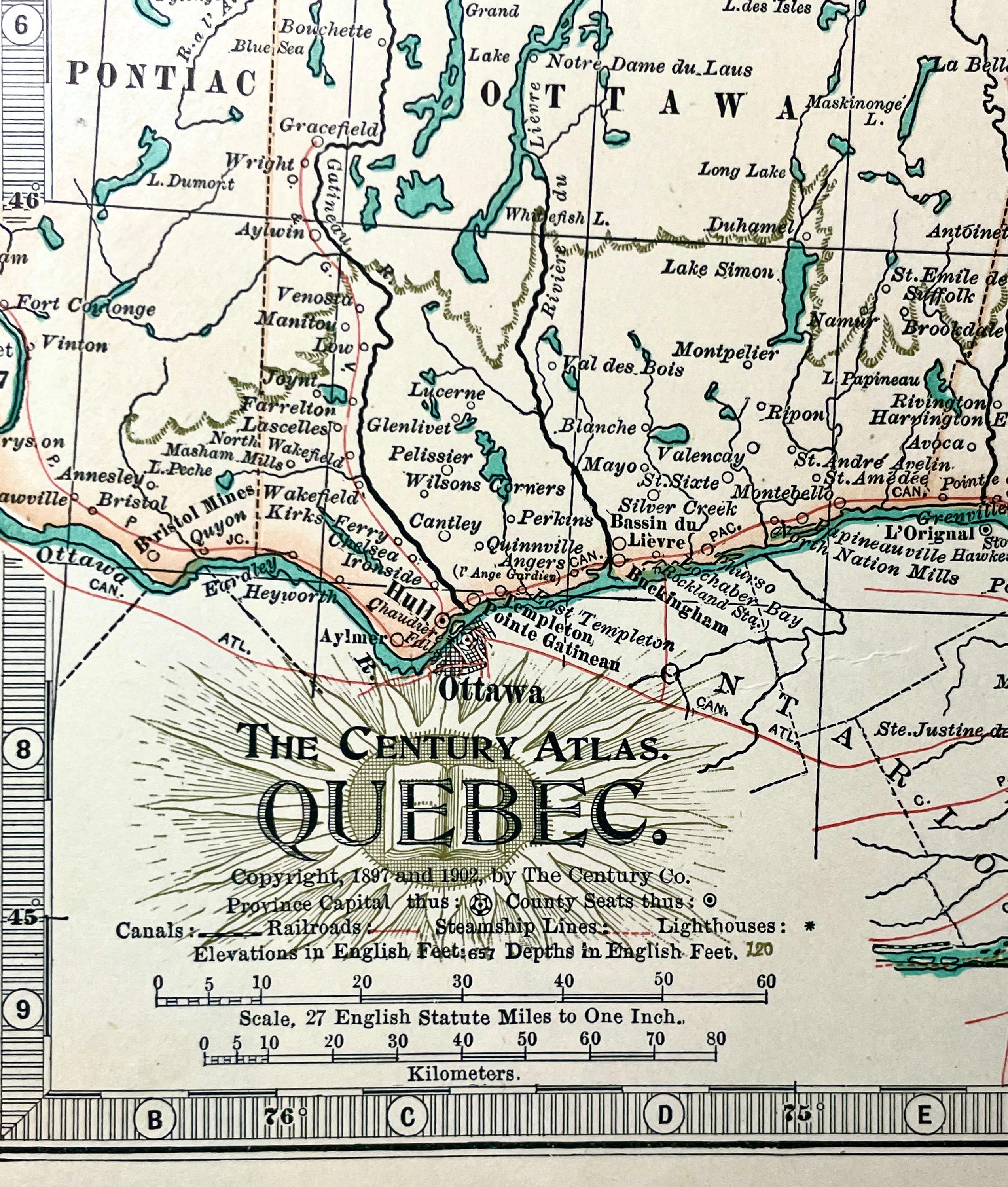 1902 Canadian Maps Century Atlas Maps of Manitoba British Columbia ...