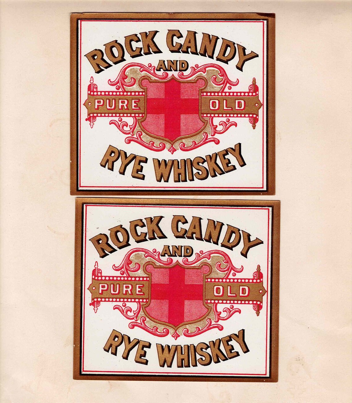 Deep Spring Kentucky Straight Bourbon Whiskey Bottle Labels Antique ...