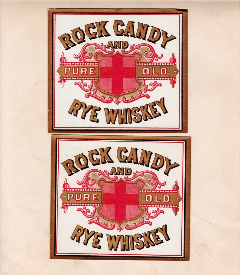 Deep Spring Kentucky Straight Bourbon Whiskey Bottle Labels Antique ...