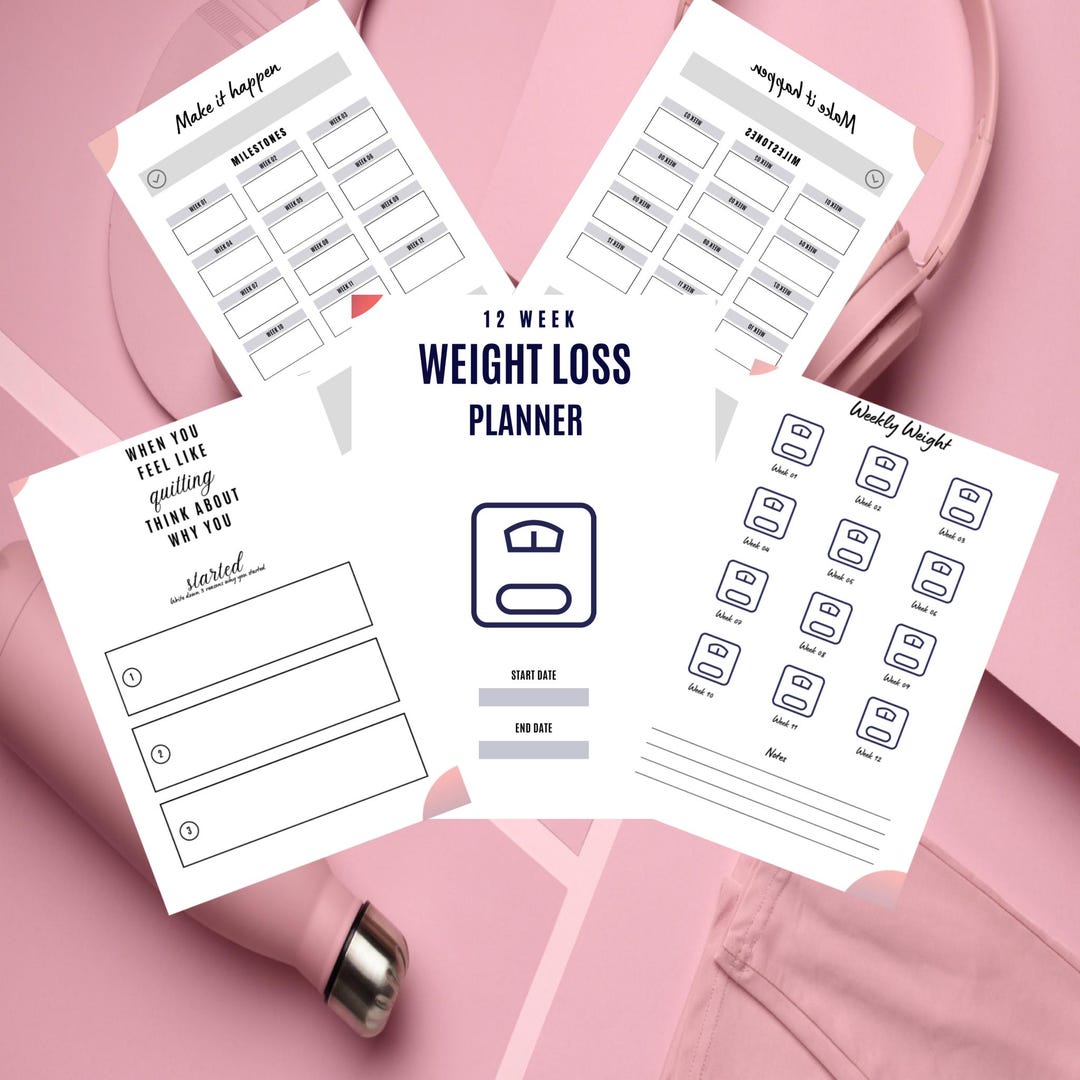 12 WEEKS WEIGHT LOSS Planner - Etsy