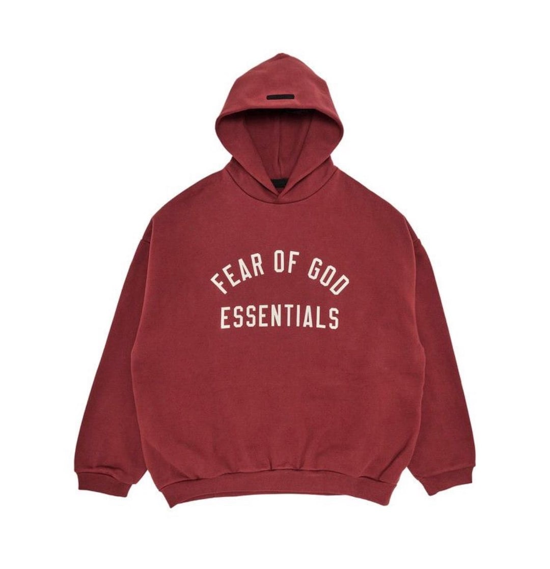 Essentials Crimson Red Hoodie - Etsy