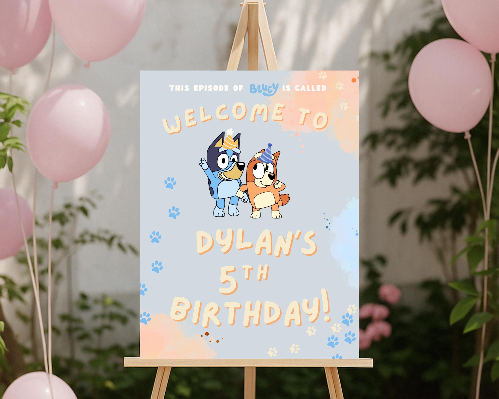 Bluey Birthday Welcome Sign Birthday Bluey Party Poster Bluey Sign ...