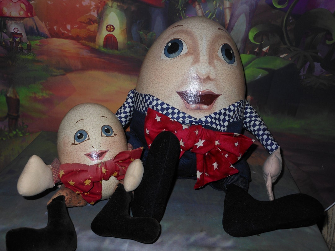 Artists Humpty Dumpty Primitive Dolls With Mini Watercolor Portrait - Etsy