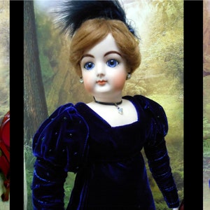 Beautiful F&G Reproduction Artist Doll in Rich Velvet Regency Masqurade ...