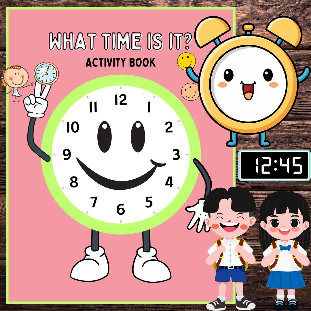 30 Page Telling Time Clock Activity Workbook | 30 PDF Pages, Reading ...