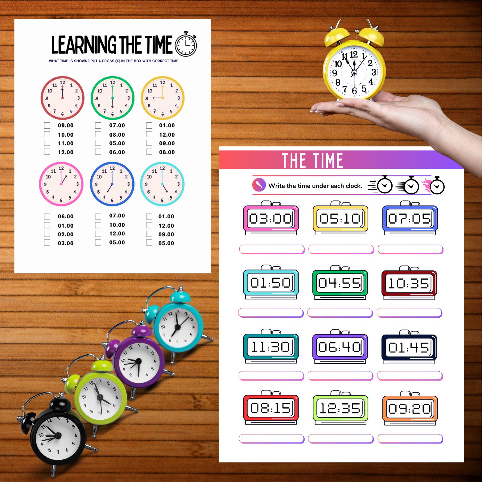 25 Telling Time Worksheets for Kids | Learn to Tell Time | Clock ...