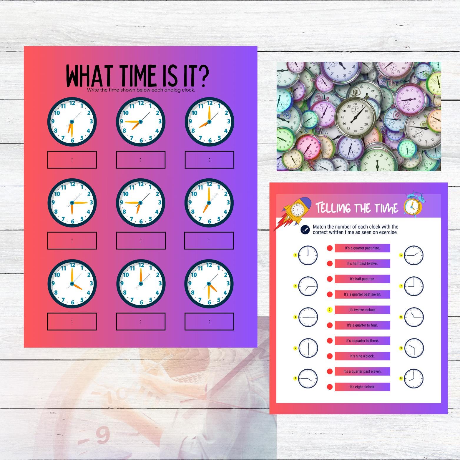 25 Telling Time Worksheets for Kids | Learn to Tell Time | Clock ...