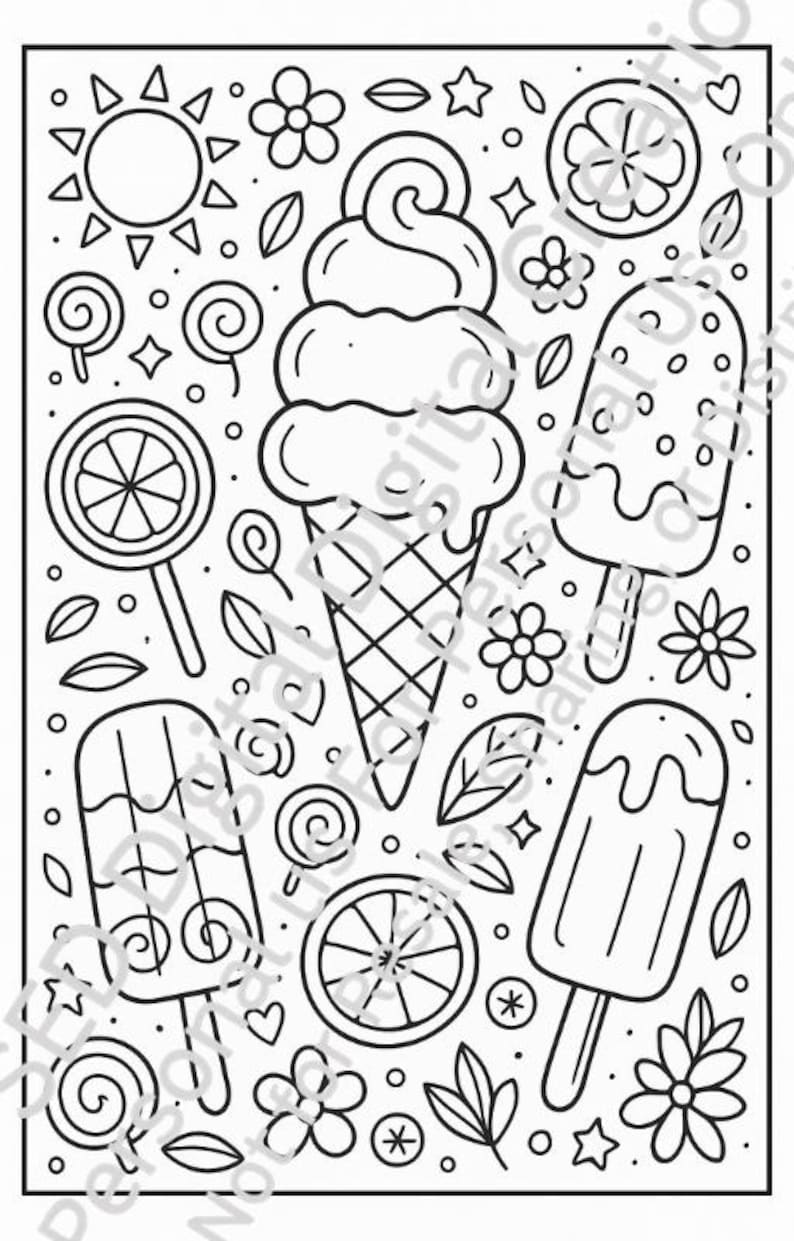 Summer Coloring Book for Kids | 100 Easy to Medium Fun Pages | Ages 4 ...