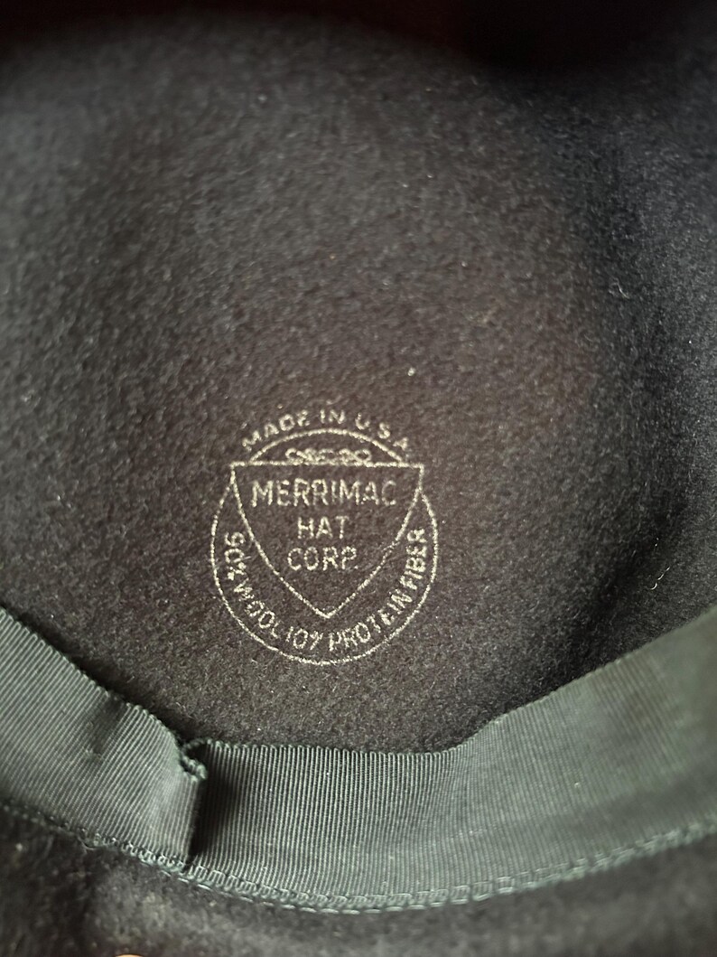 1920' Merrimac Austelle Beret Hat Black 90% Wool USA Vintage. Size 22.5 - Etsy