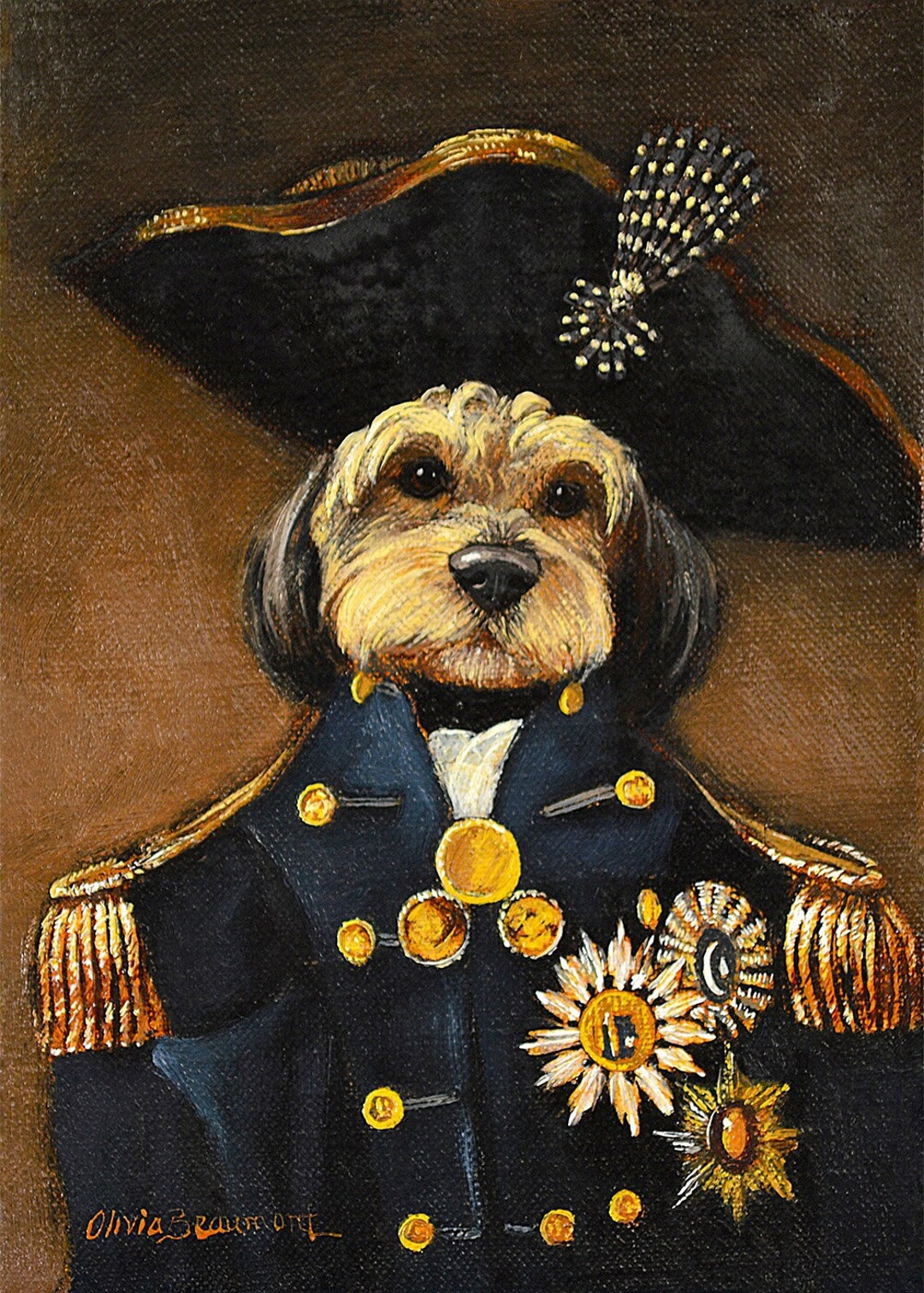 Terrier Art Print - Ship Captain Uniform - Etsy