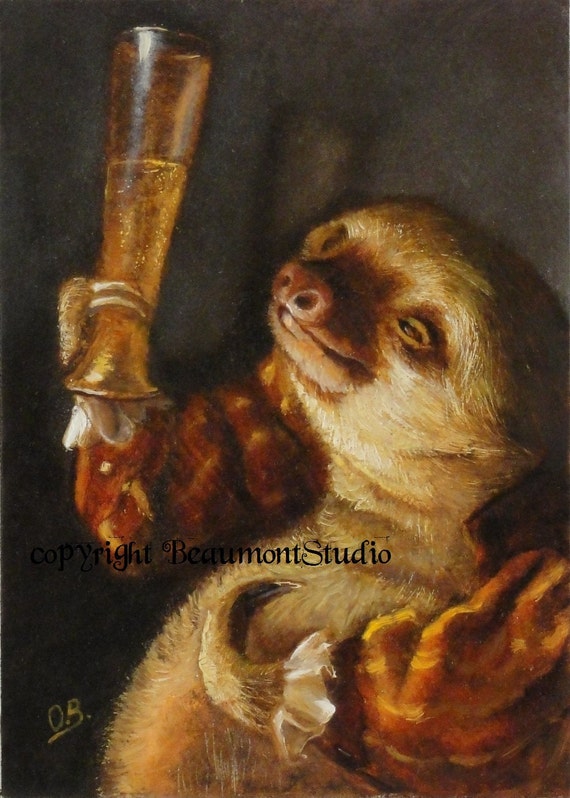 Naming the Brew Sloth Print | Etsy