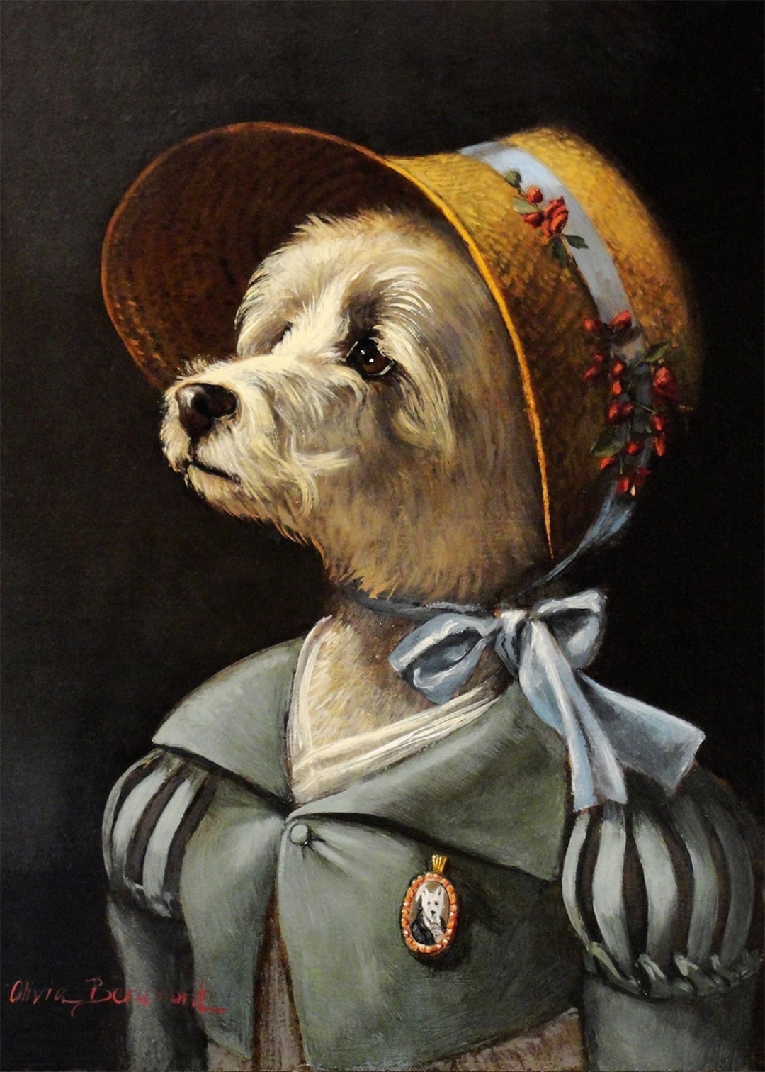 Westie Dog Pride and Prejudice Art Print - Etsy