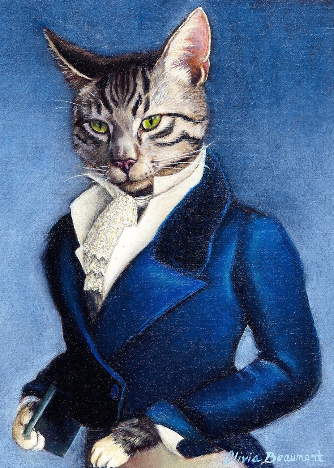 Cat Regency Art Print - Sir Oscar - Etsy