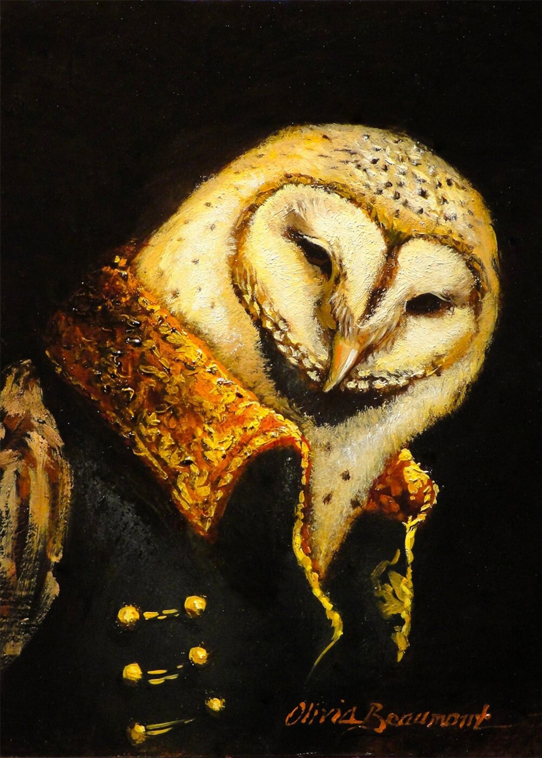 Barn Owl Art Print - Night Sentry - Etsy