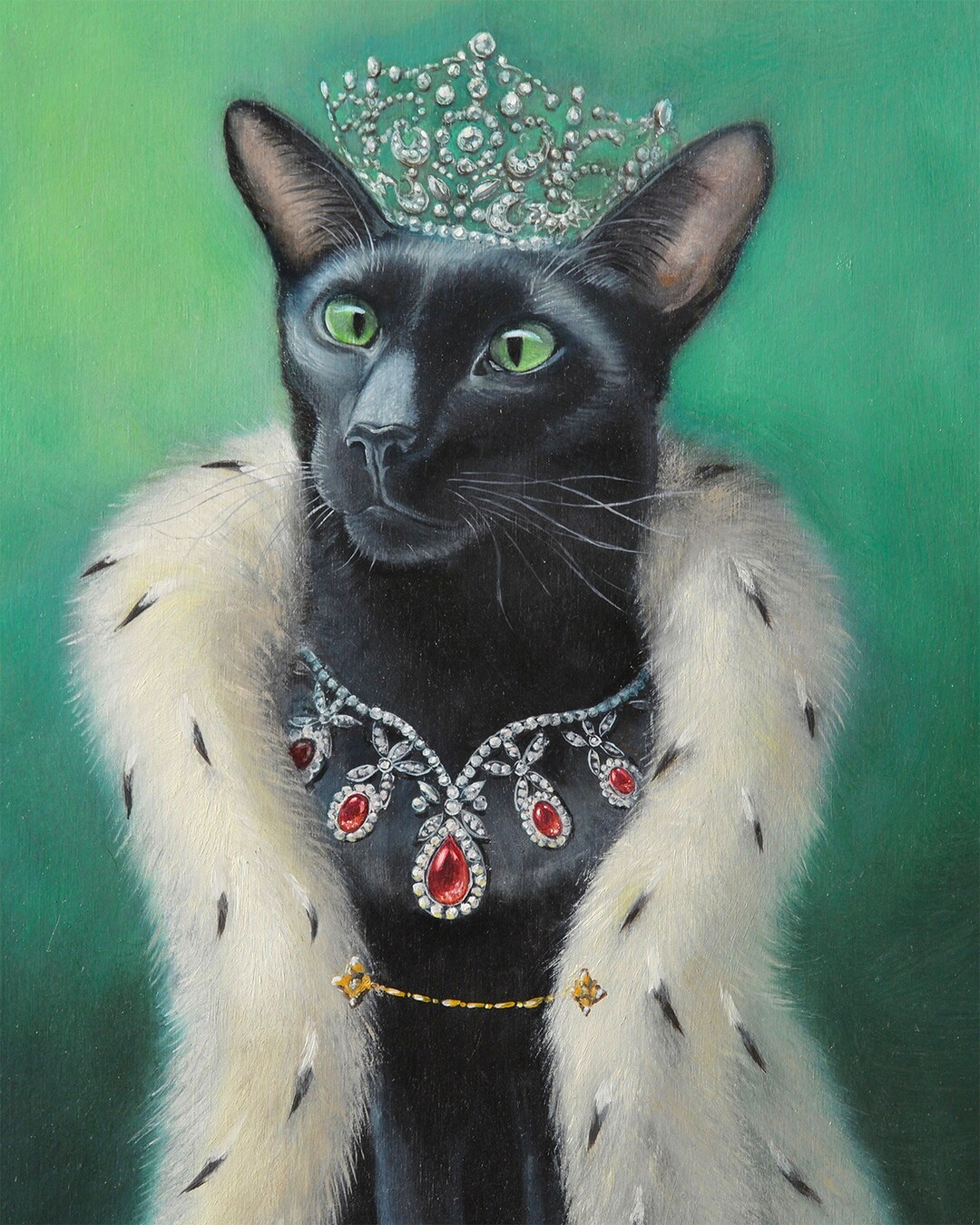 Cat Queen Art Print - Etsy
