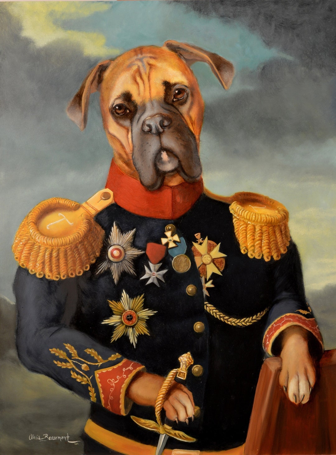 Boxer Art Print - General Tank - Etsy