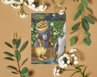 Chipmunk Lady Animal Print Modern Kid Art Woodland Nursery Modern ...