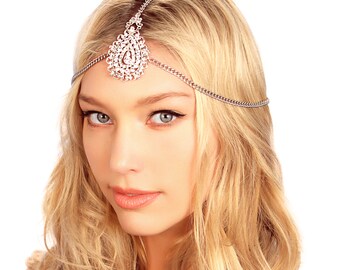Boho Chain Headpiece / Silver Gypsy Headpiece / Boho Hair | Etsy